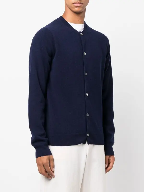 Comme Des Garçons Crew-neck Lambswool Cardigan