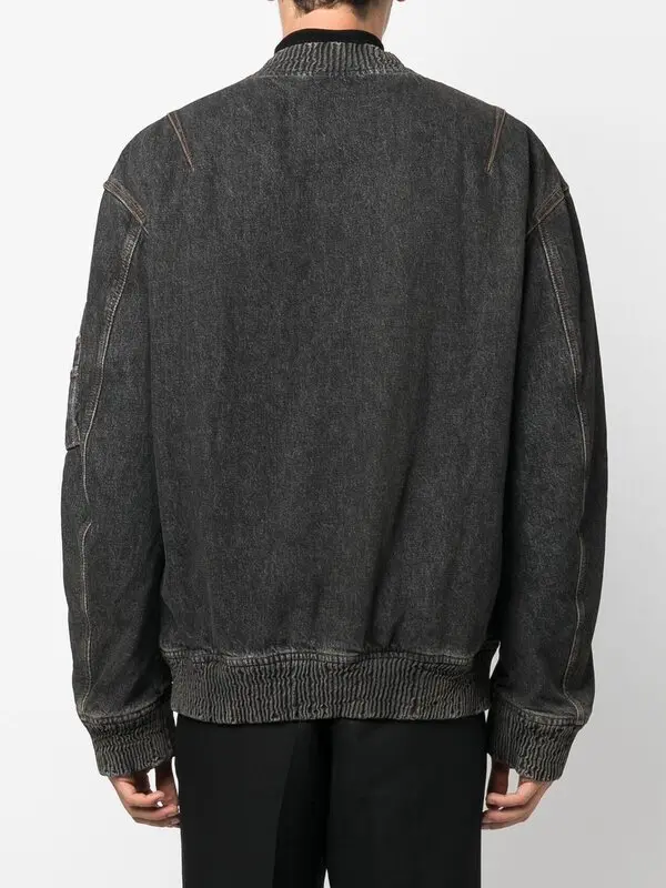 DIESEL® D-weltik Denim Bomber Jacket - Black