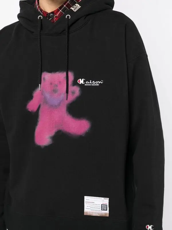 Mihara Yasuhiro X Champion Graphic-Print Hoodie In Black