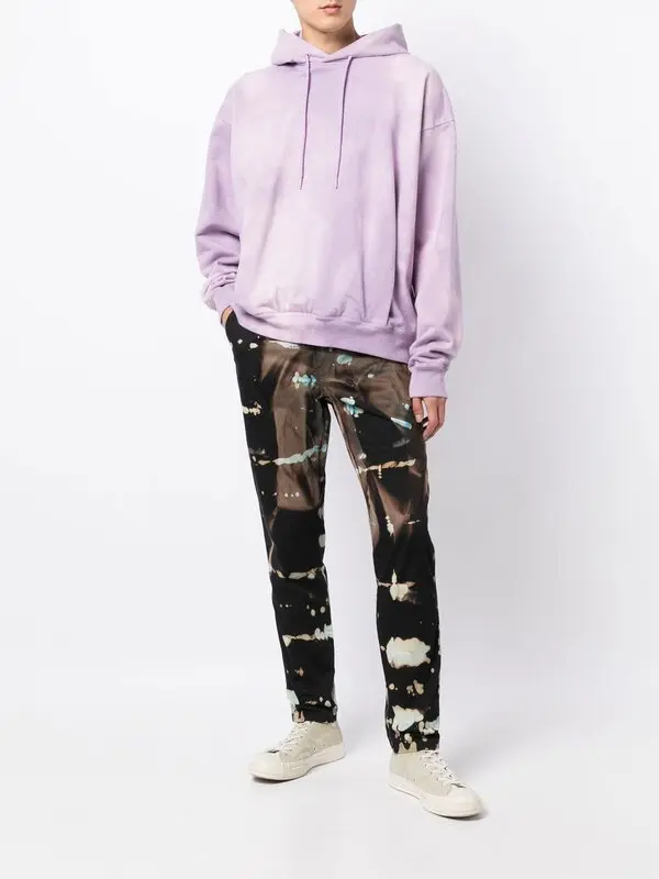 STAIN SHADE Tie-dye Straight-leg Trousers