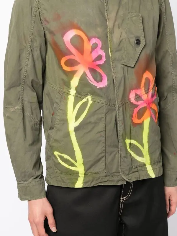 STAIN SHADE Floral Button-down Jacket