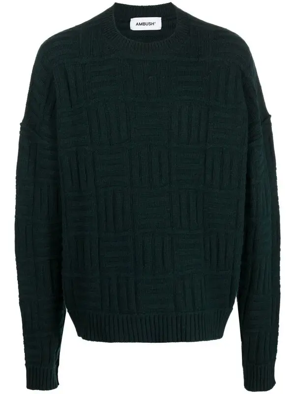 AMBUSH Monogram-pattern Crew Neck Jumper