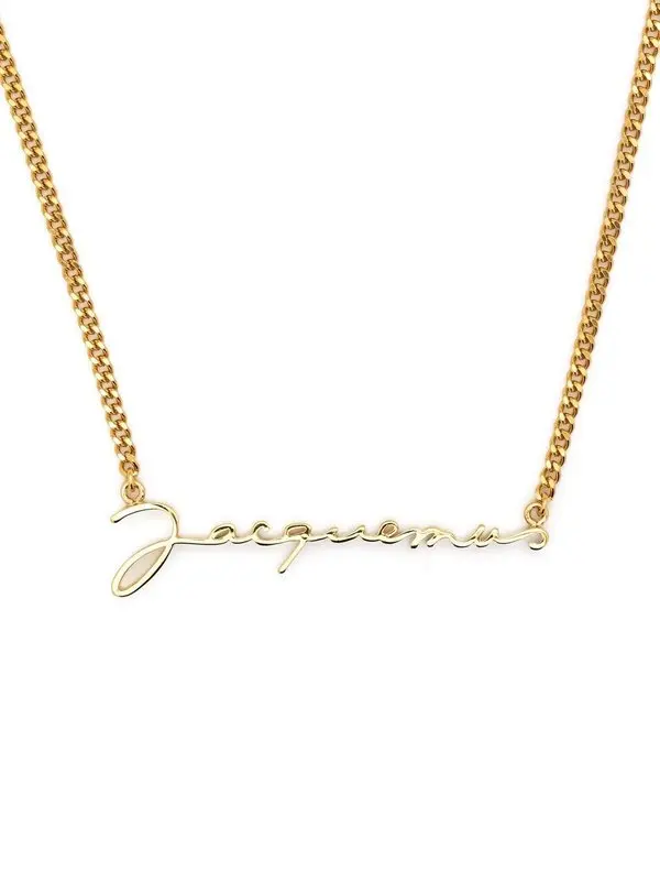 Jacquemus Logo Pendant Necklace - Gold