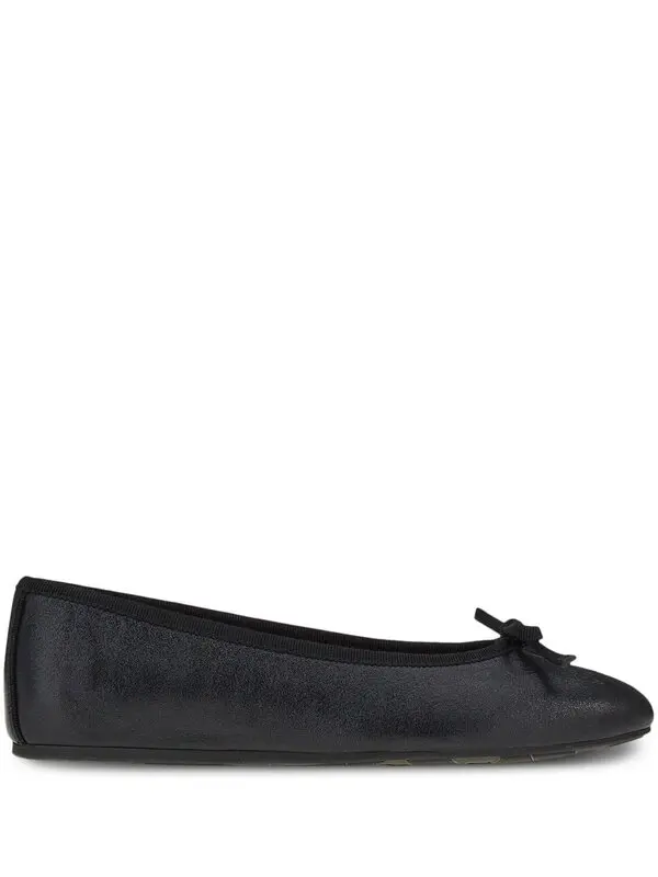 FERRAGAMO Flat Leather Ballerina Shoes