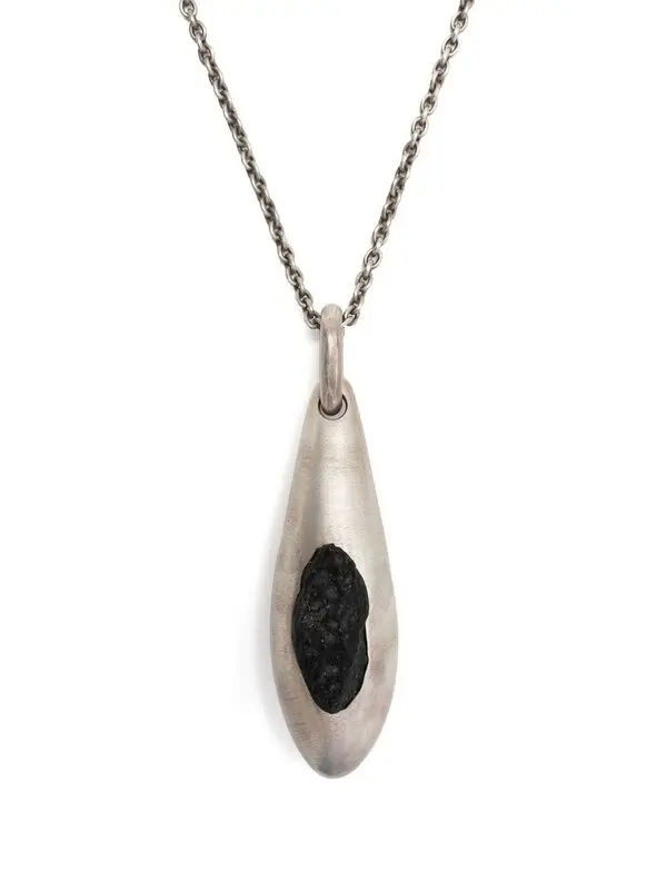 PARTS OF FOUR Chrysalis Tektite Pendant Necklace - Silver