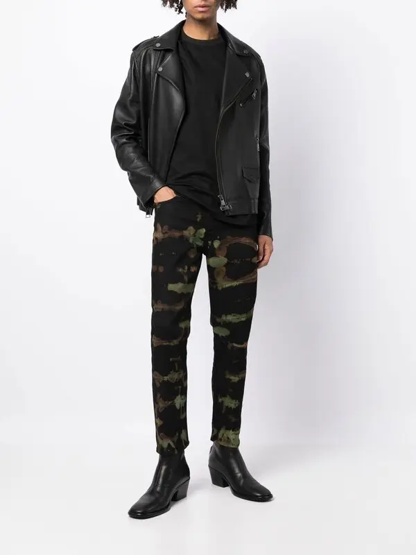 STAIN SHADE Abstract-print Straight-leg Jeans