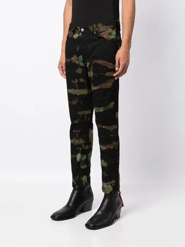STAIN SHADE Abstract-print Straight-leg Jeans