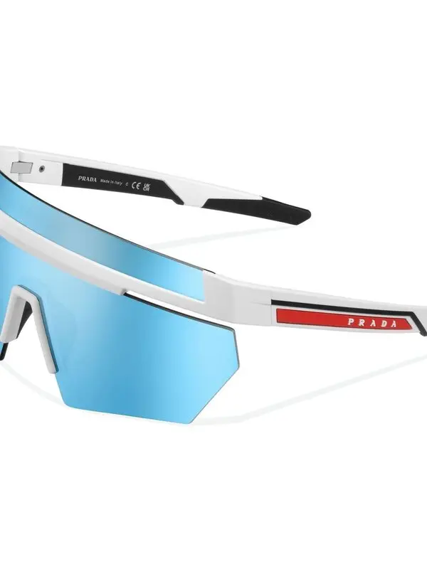 Prada Linea Rossa Impavid Oversized Sunglasses - White