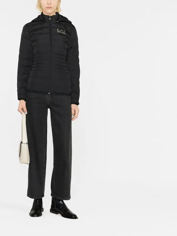 EA7 Core Hooded Puffer Jacket - Black