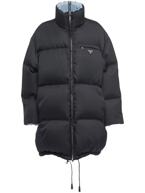 Prada Re-nylon Gabardine Hooded Down Coat