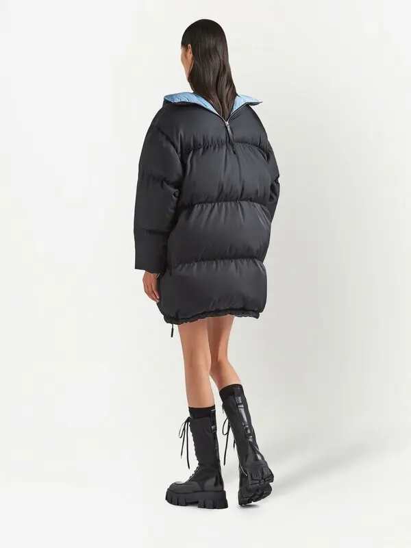 Prada Re-nylon Gabardine Hooded Down Coat