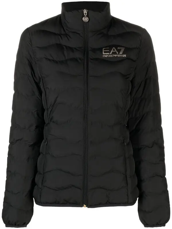 EA7 Logo-print Puffer Jacket