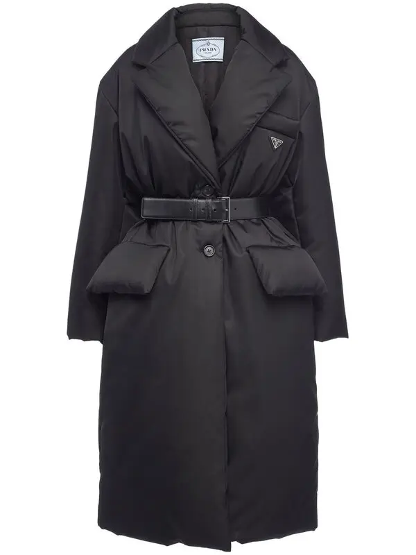 Prada Re-nylon Belted Padded Coat