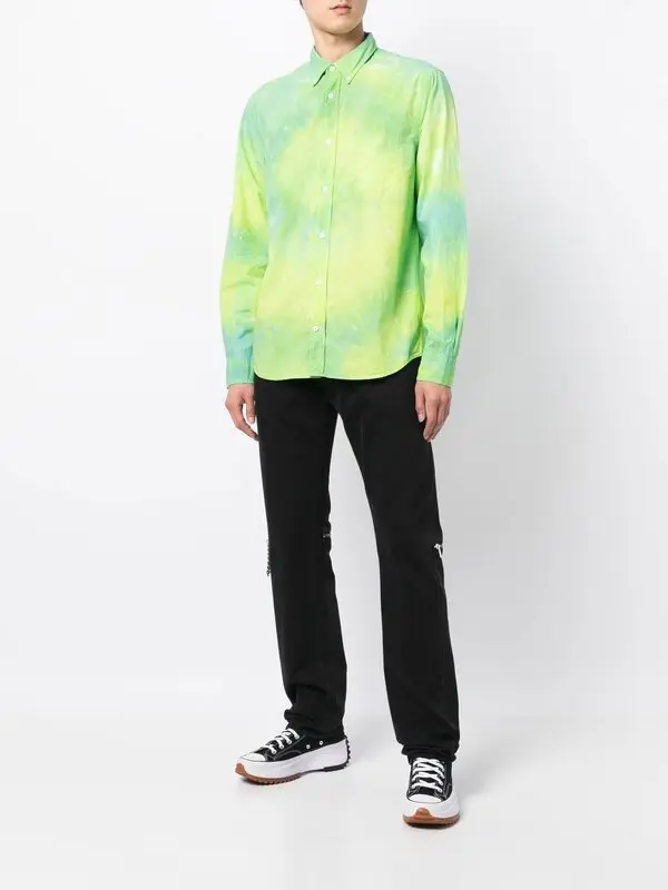 STAIN SHADE Long-sleeve Tie-dye Shirt