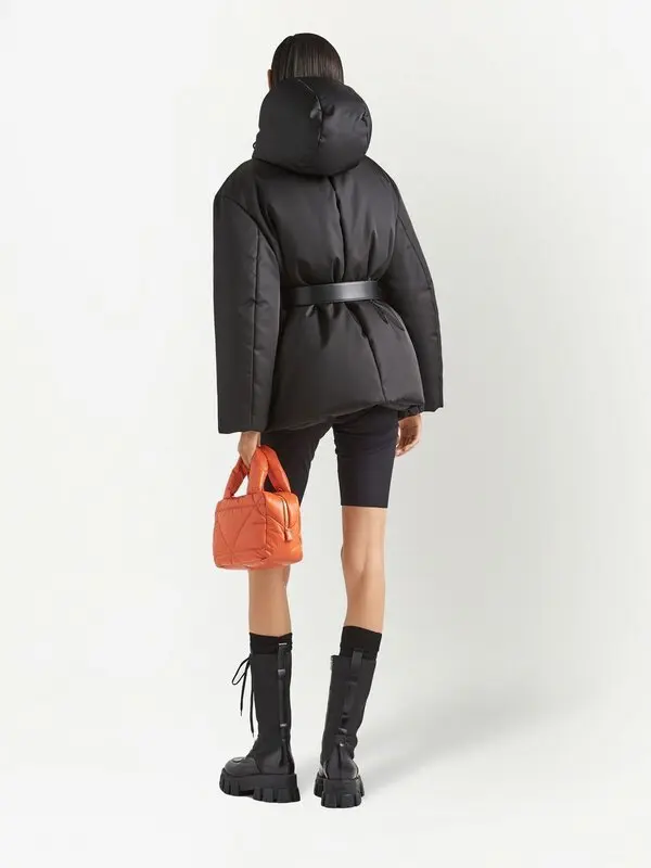 Prada Re-nylon Hooded Down Jacket