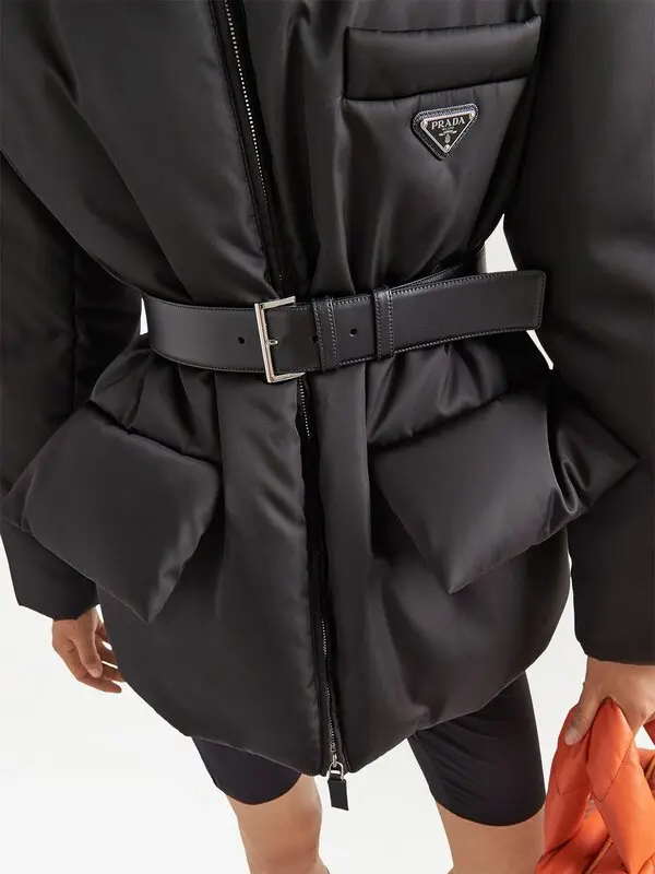 Prada Re-nylon Hooded Down Jacket