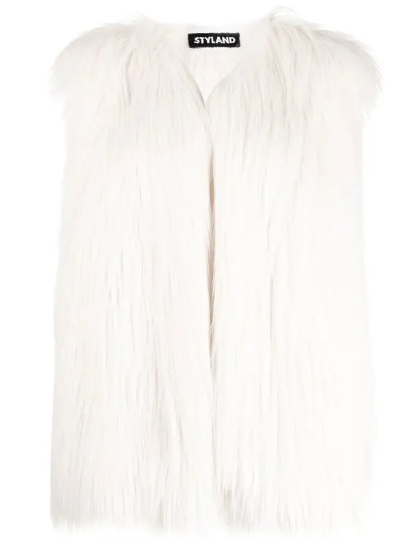 STYLAND Faux-fur Gilet - White