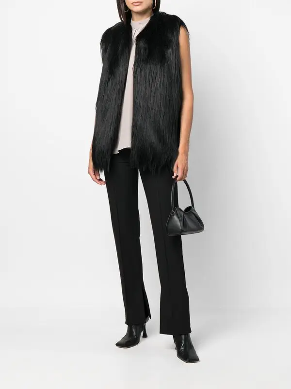 STYLAND Faux-fur Gilet - Black