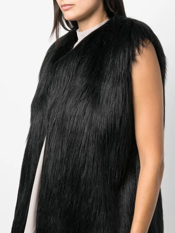 STYLAND Faux-fur Gilet - Black
