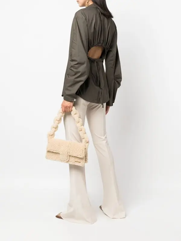 Jacquemus Le Bambidou Shearling Bag - Neutrals