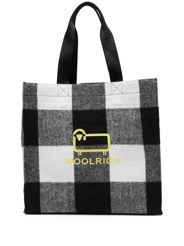 Woolrich Logo-print Check Tote Bag - Black