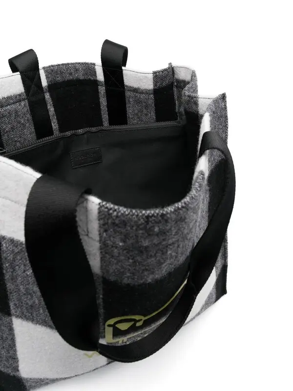Woolrich Logo-print Check Tote Bag - Black