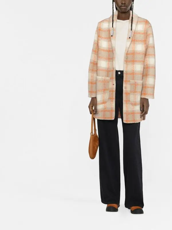Woolrich Checked Single-breasted Coat