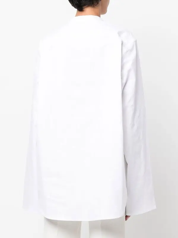 Sofie D'hoore Band-collar Cotton Shirt