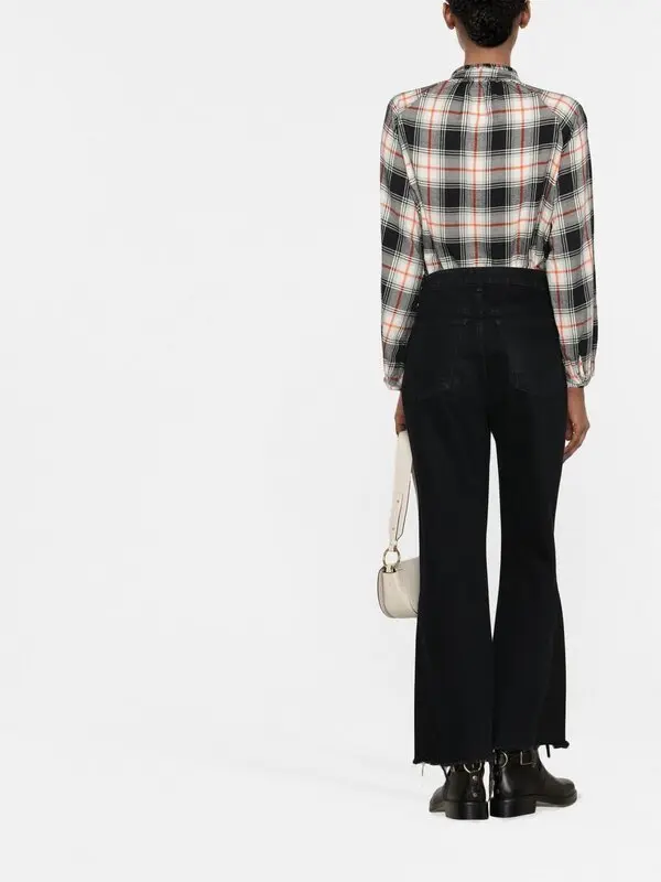 Woolrich Check-print Ruffle Shirt - Black