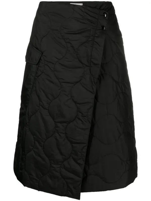 Woolrich Quilted-finish Wrap Skirt