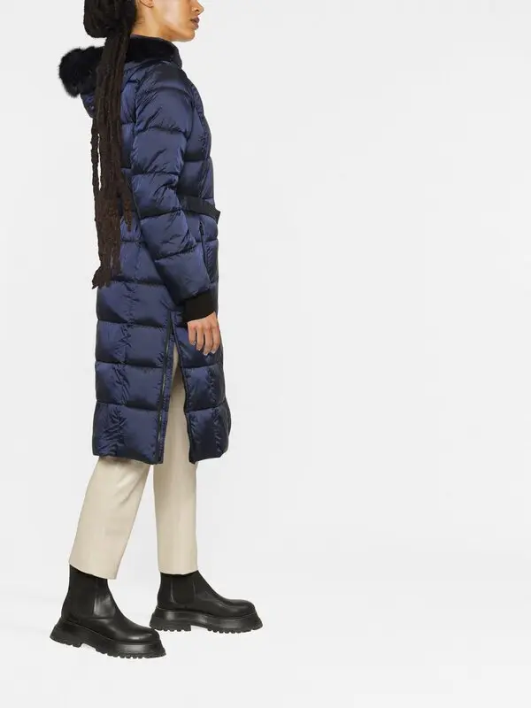 Michael Kors Iridescent Belted Padded Coat