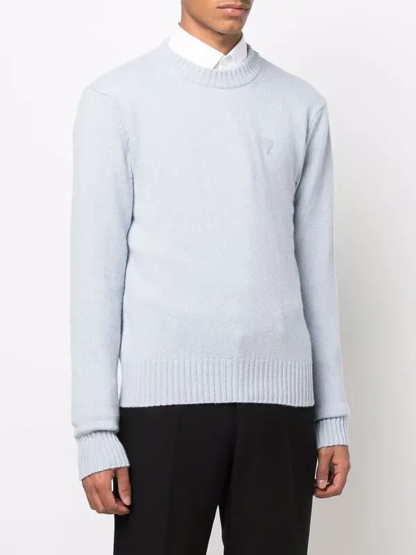 AMI Paris De Coeur Cashmere Jumper - Blue