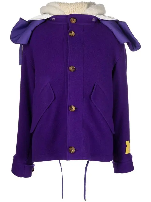 Off-White Hooded Reversible Jacket - Purple