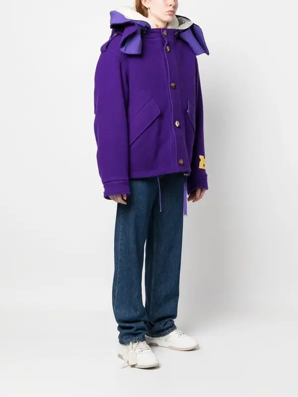 Off-White Hooded Reversible Jacket - Purple