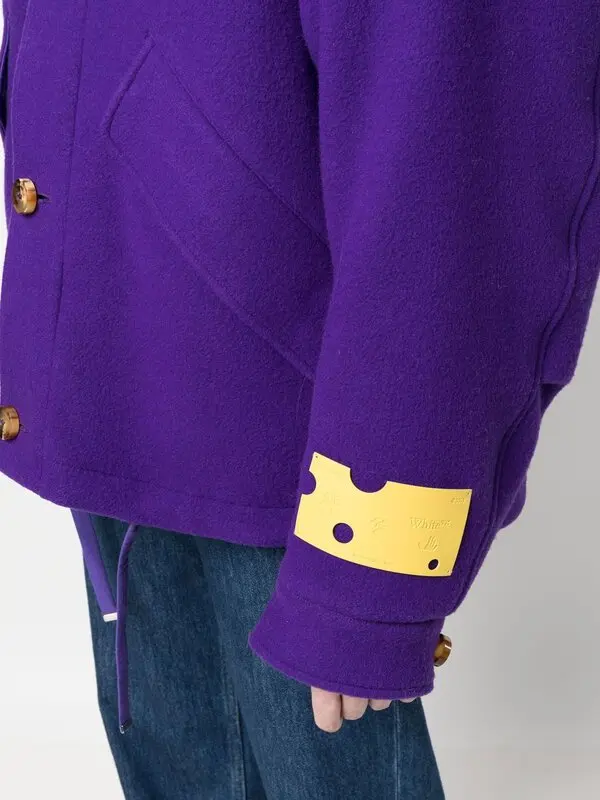 Off-White Hooded Reversible Jacket - Purple