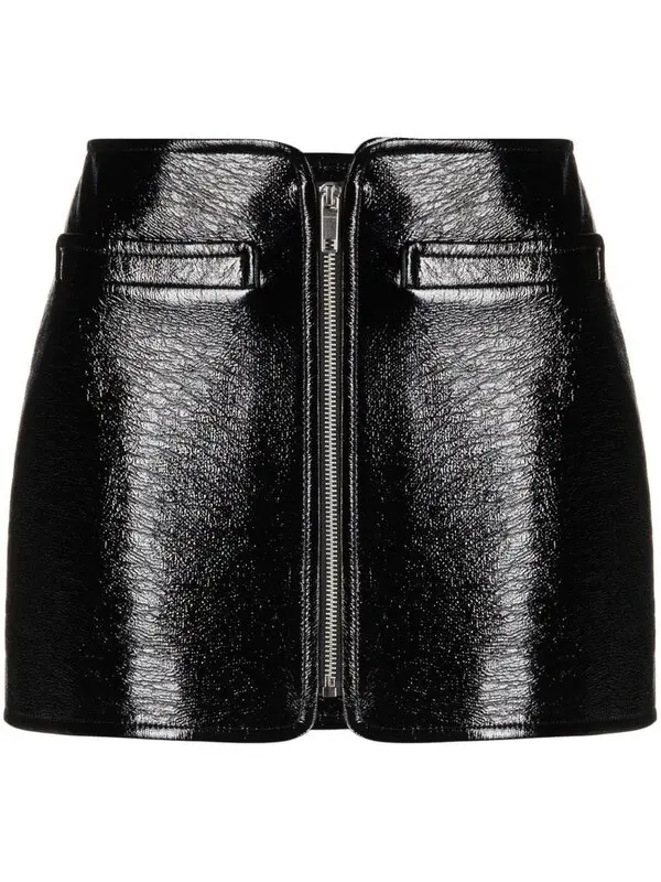 COURREGES Vinyl Mini Skirt - Black