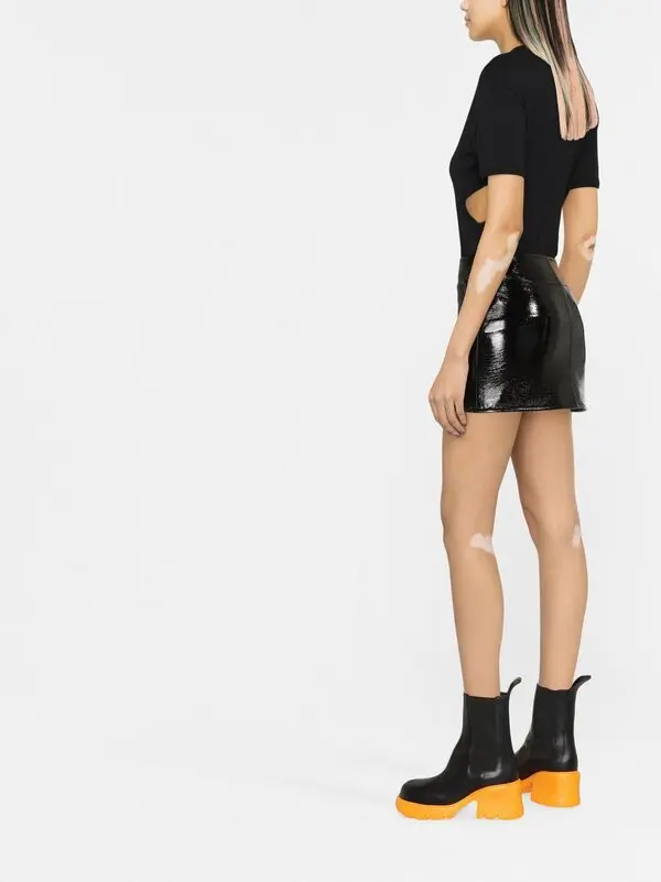 COURREGES Vinyl Mini Skirt - Black