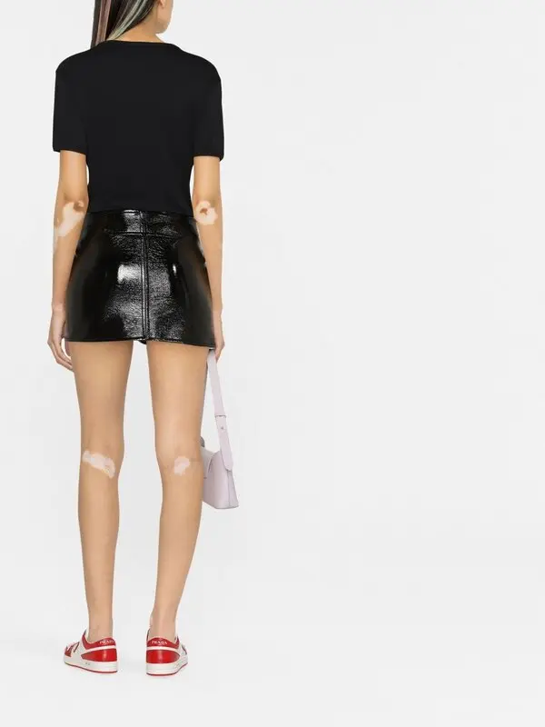 COURREGES Vinyl Mini Skirt - Black