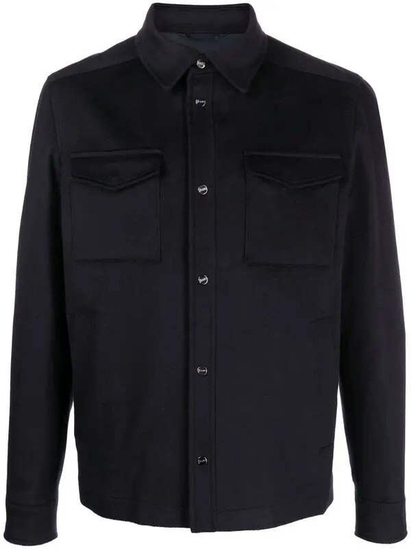 Herno Virgin Wool-cashmere Shirt Jacket