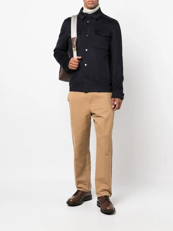 Herno Virgin Wool-cashmere Shirt Jacket