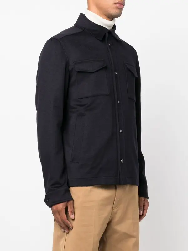 Herno Virgin Wool-cashmere Shirt Jacket