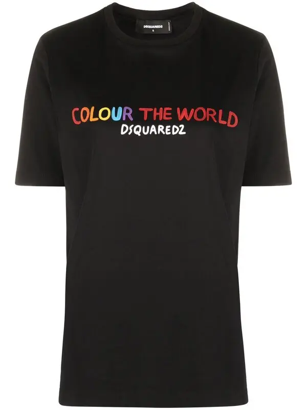 Dsquared2 Slogan-print T-shirt - Black