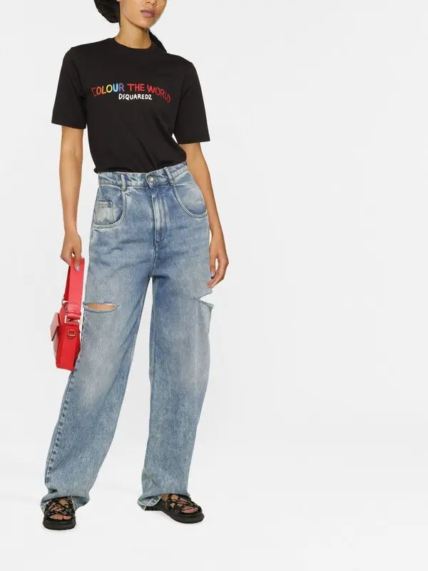 Dsquared2 Slogan-print T-shirt - Black