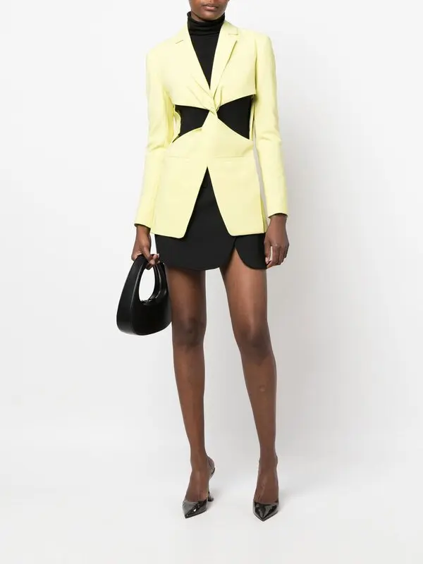 Coperni Cut-out Twisted Blazer - Yellow