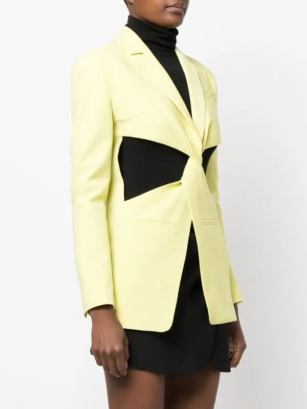 Coperni Cut-out Twisted Blazer - Yellow