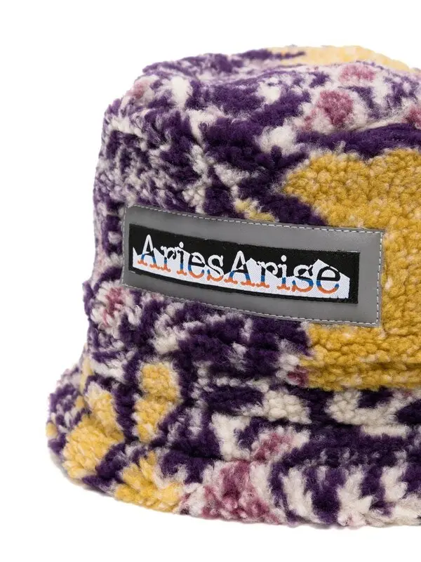Aries Logo-print Fleece Bucket Hat
