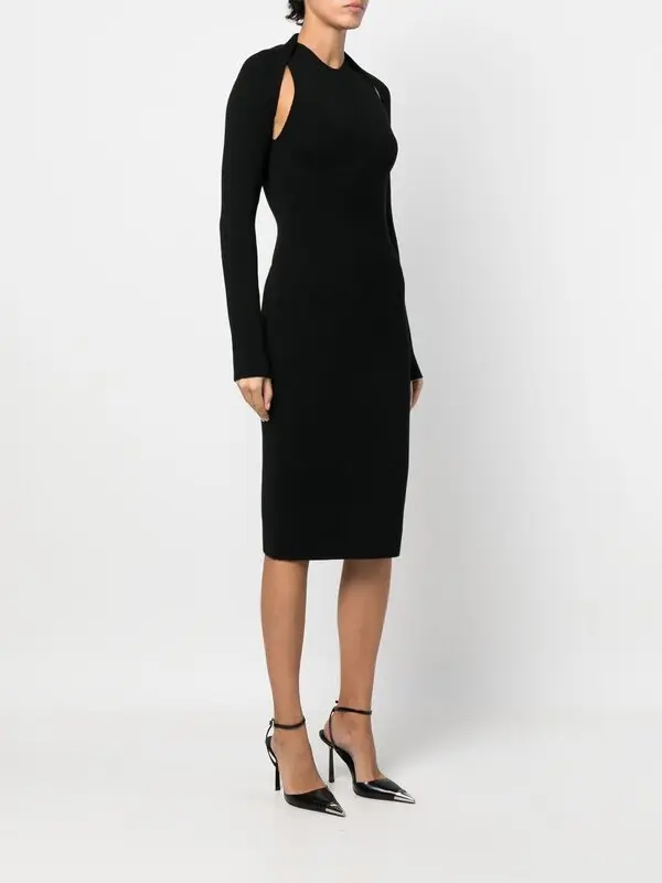 TOM FORD Cut-out Ribbed Midi Dress