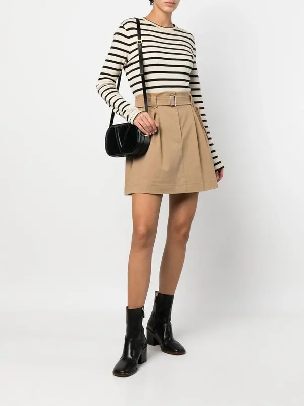 Alberta Ferretti Belted Waist Cargo Pocket Skirt