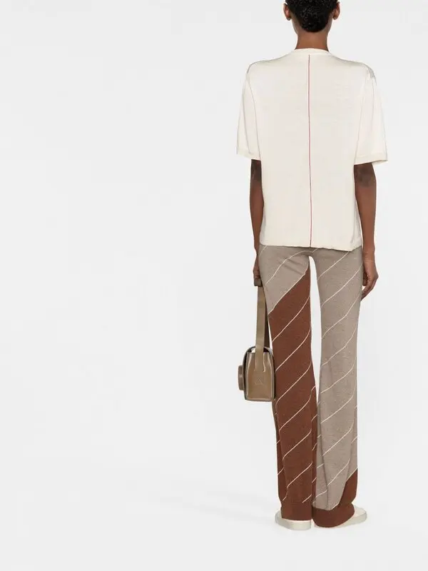 Stella McCartney Diagonal-stripe Wool Trousers