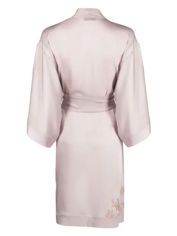 Carine Gilson Lace-applique Silk Robe